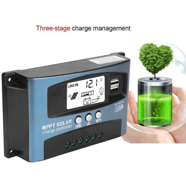 100A MPPT Solar Laderegler 12V 24V USB Solar Regler Controller Smart Batterie Controller mit on ...