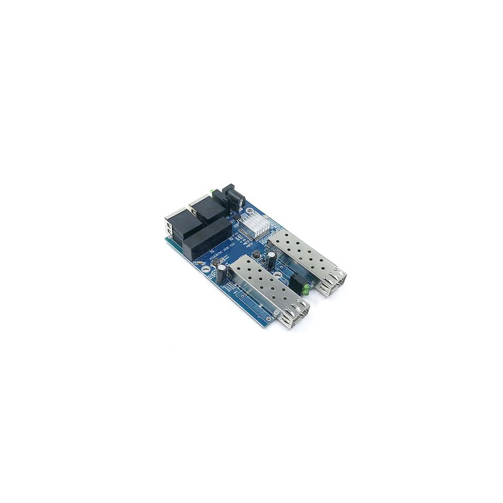 10/100/1000M Ethernet-kuituadapteri 2 RJ45 UTP 2 SFP 40KM Gigabit Fiber ...