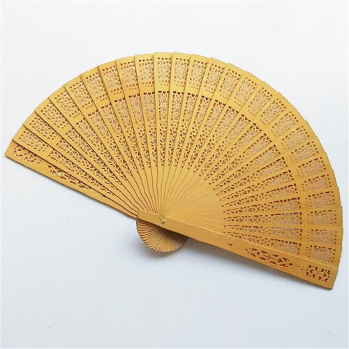 (As show, One size) Folding Fan Fan Flower Fragrant Wood Wedding Favors ...