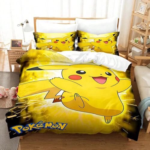 (7, AU Single140x210cm) Kawaii Pokemoned Cartoon Anime Bedding Set ...