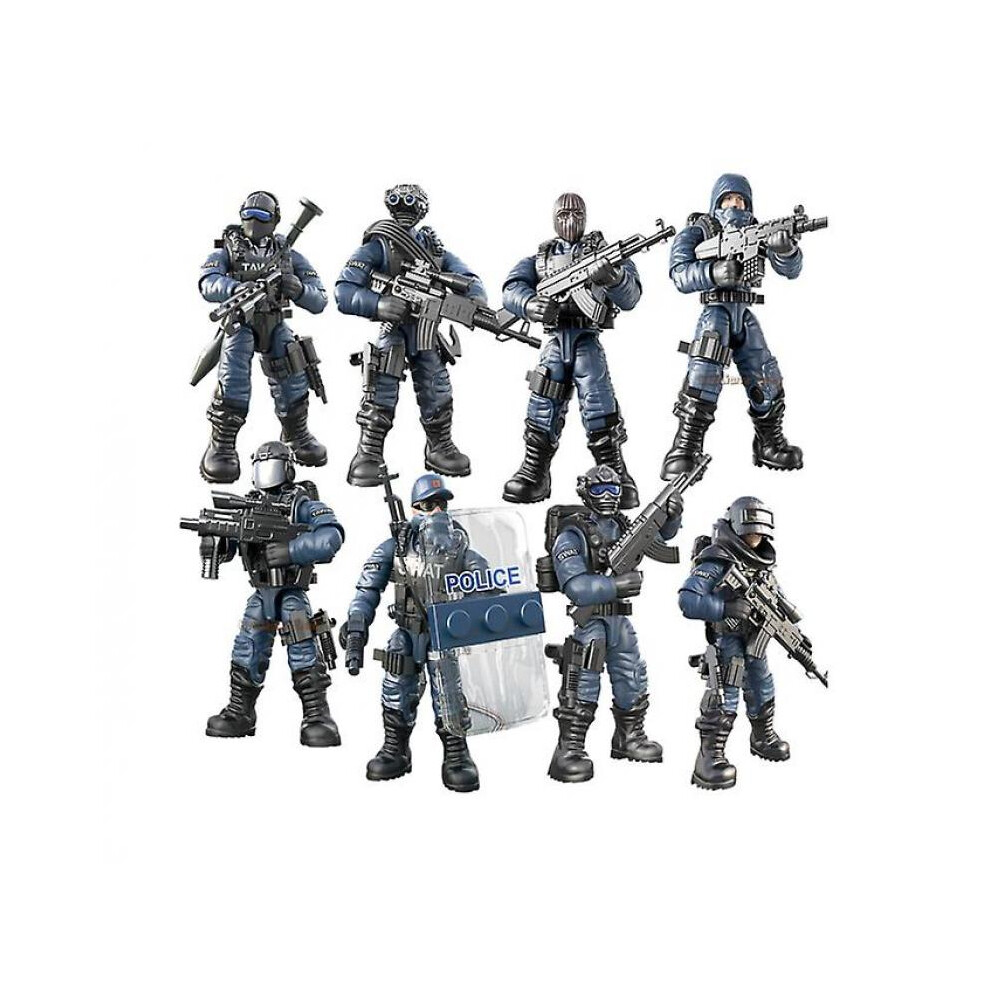 Special Forces Swat Team Army Soldier Action Figures with Weapon Guns ...