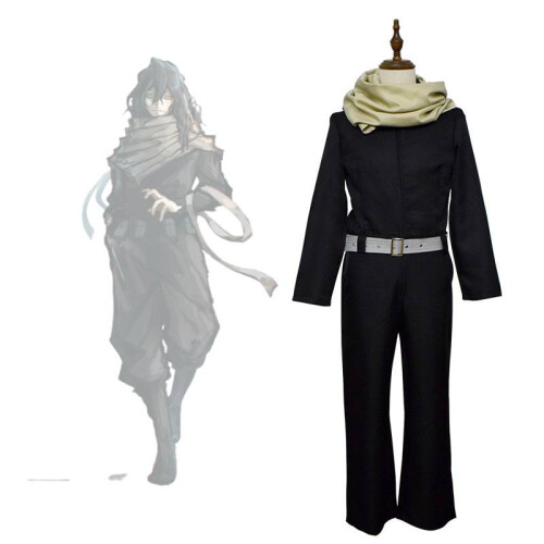 (M) My Hero Academia Eraserhead Shouta Aizawa Cosplay Costume Black ...