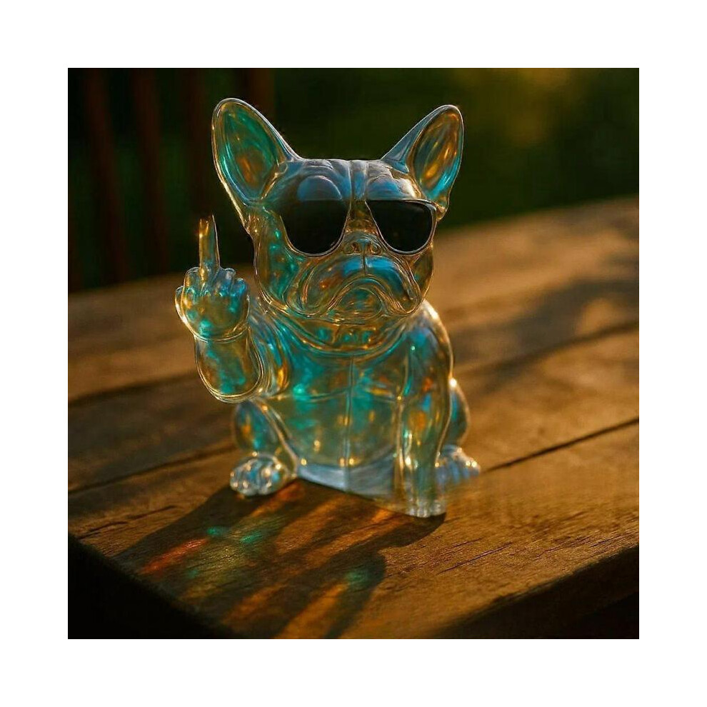 (A)French Bulldog Statue, French Bulldog Middle Finger Statue, Sitting ...