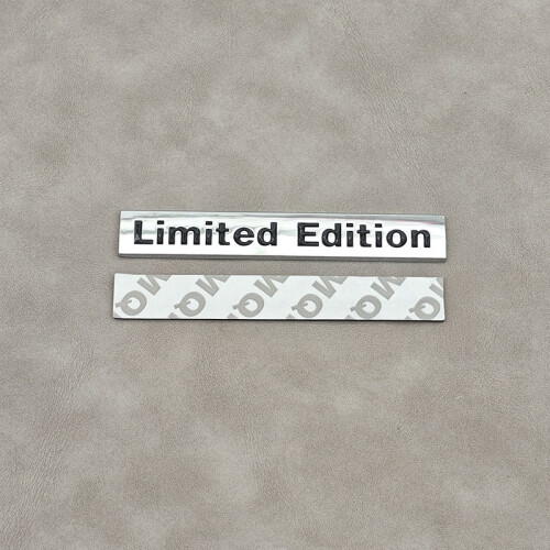 (Chrome Black)3D Metal Limited Edition Lrtter Logo Car Rear Trunk ...