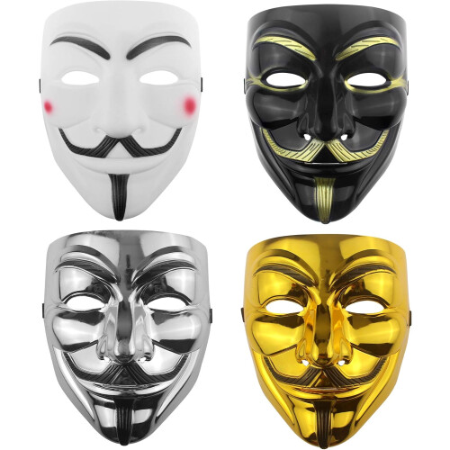 V for Vendetta Mask Kids Ladies Men Halloween Cosplay Costume Halloween ...