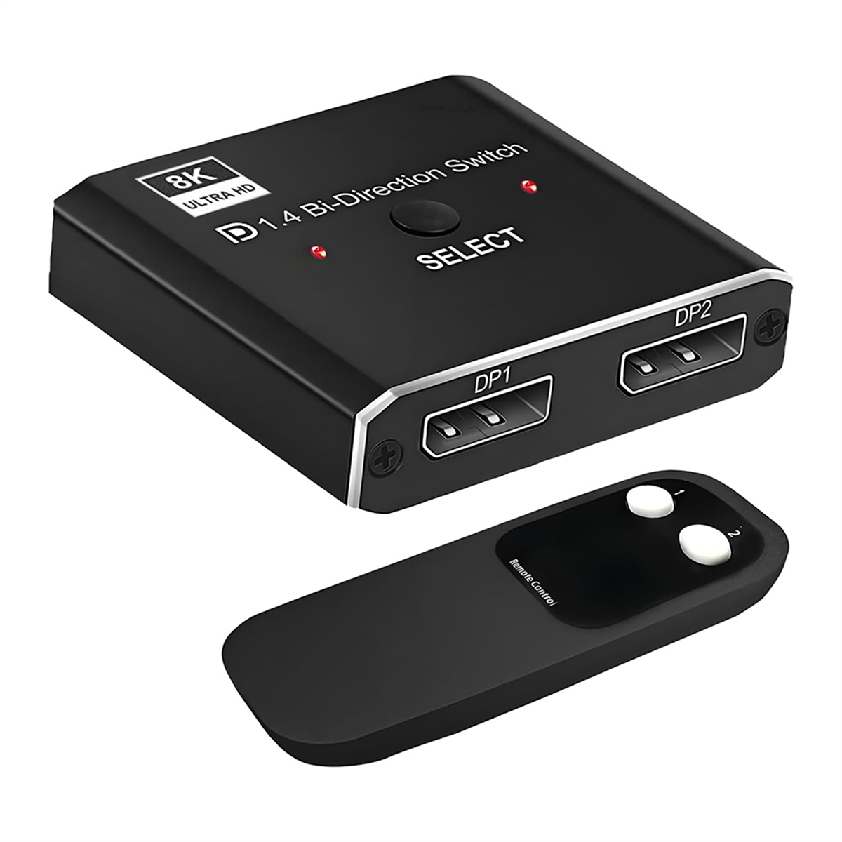 8K DisplayPort Switch 2 in 1 Out/ 1 in 2 Out Display Port DP Switch on ...