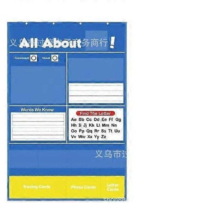 (2PCS)Alphabet Learning Pocket Chart, Standard Pocket Chart for ...