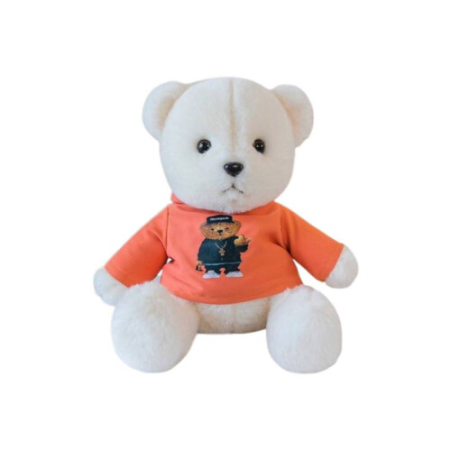 (Orange) Short Teddy Bear Plush Toy Soft Removable Creamcolored Hoodies ...