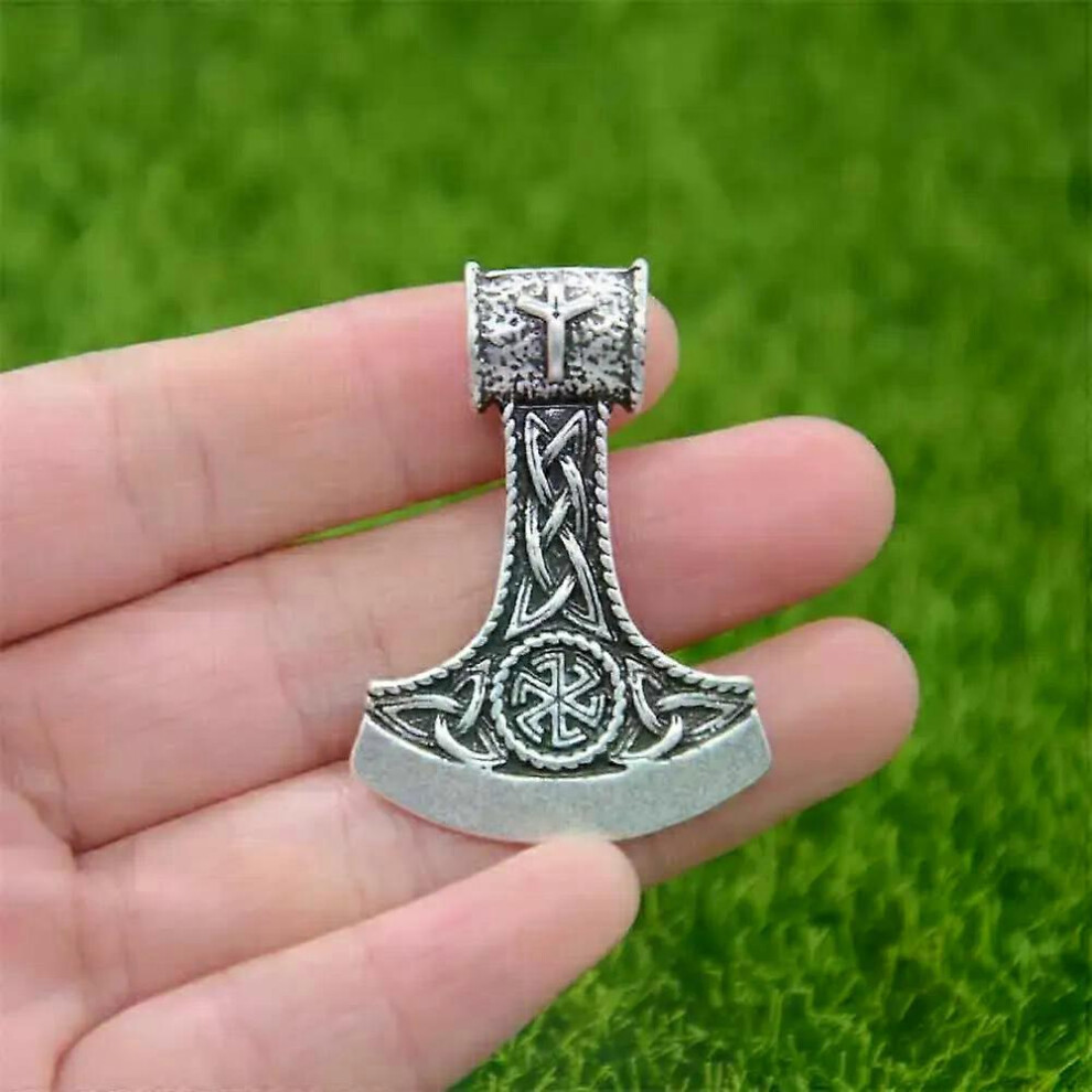 Slavic Perun Axe Kolovrat Pendant Runic Rune ALGIZ Talisman Pagan ...