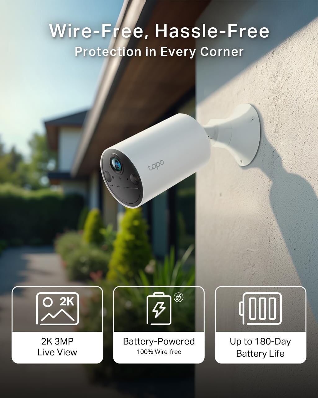 Tapo TC82 2K Battery Security Camera Outdoor Wireless, Indoor & Outdoor ...