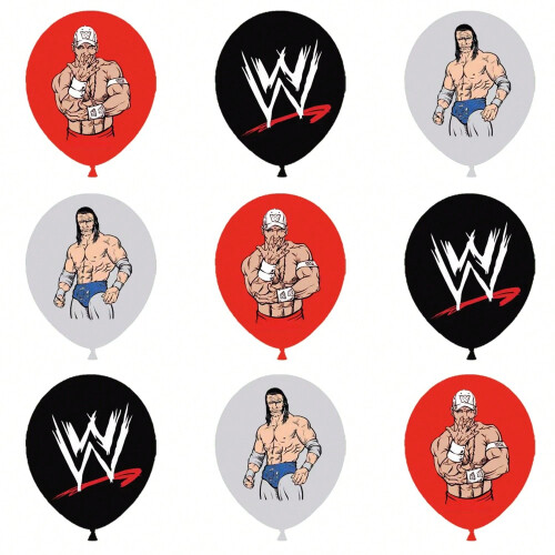 (18pcs) WWE Party Supplies,included Birthday banner，cake topper，cupcake ...