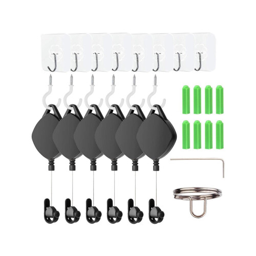 VR Cable Management System, Ceiling Hooks with Retractable Carabiner ...