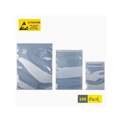 Hard Drive Antistatic Resealable Bags, 100pcs Assorted Sizes Suit for ...