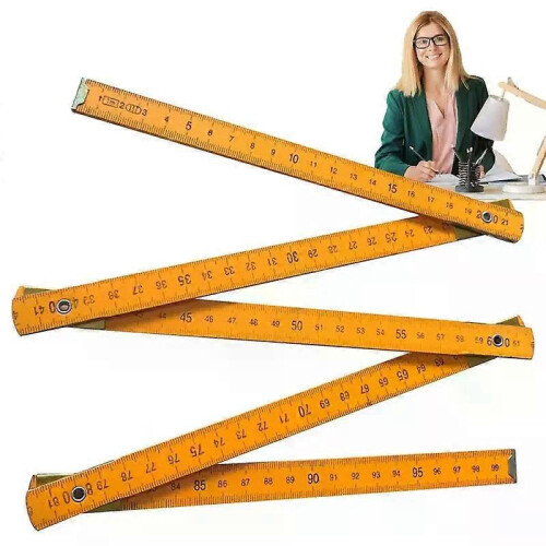 Houten opvouwbare liniaal, opvouwbaar, 1 meter stok, houten metrische ...