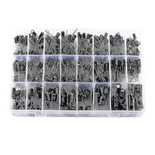 Capacitor Kit, 500pcs Electrolytic Capacitor, 24 Values Aluminum Radial ...
