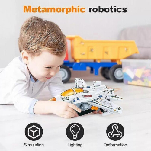 (Dahuang Car) Electric Universal Deformation Police Toy Car with Light ...