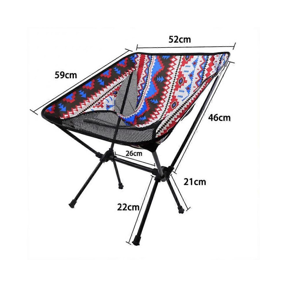 (A Red) Camping Chair Portable Folding Chairs Ultralight For Outdoor ...
