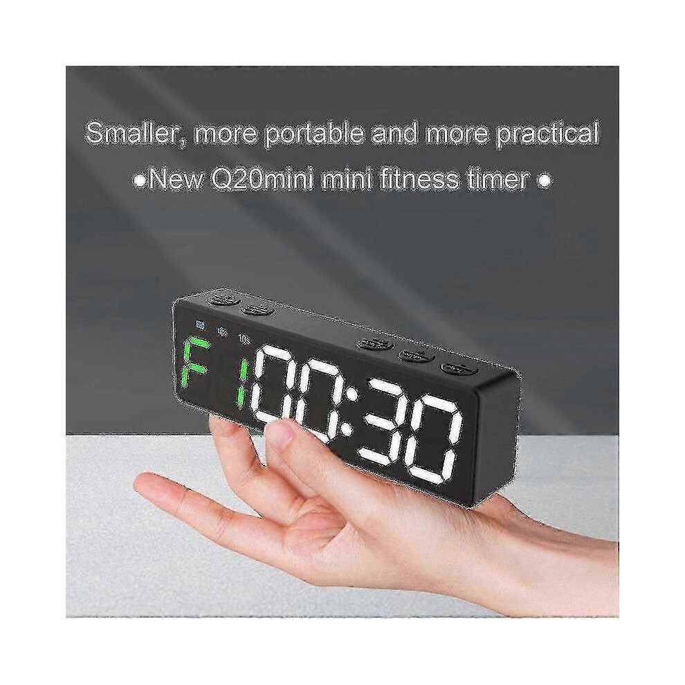 (Black) Gym Timer Interval Workout Clock Stopwatch for Training ...