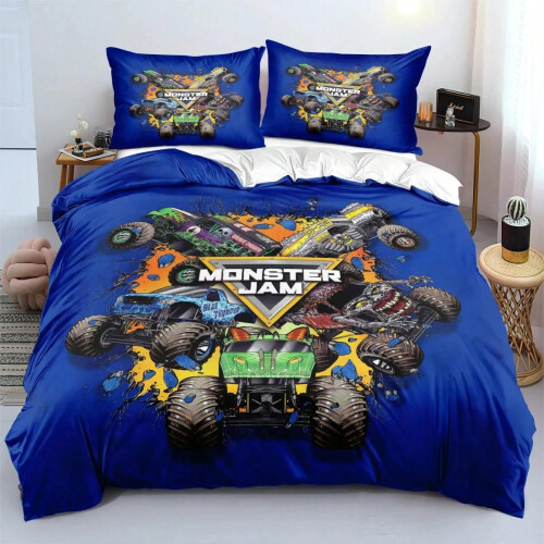 (3, EU single(135x200cm)) Monster Jam Truck 3D Printed Duvet Cover ...