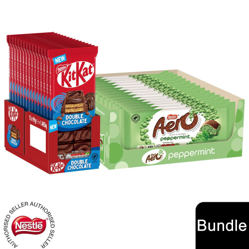 (15x KitKat Double Chocolate + 15 x Aero Peppermint (30 Bars)) Nestlé ...