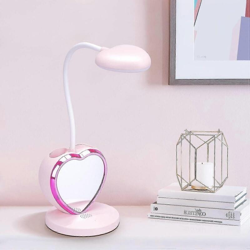 LED Girls Desk Lamp, Eye Friendly Table Lamp with Pen Holder ...
