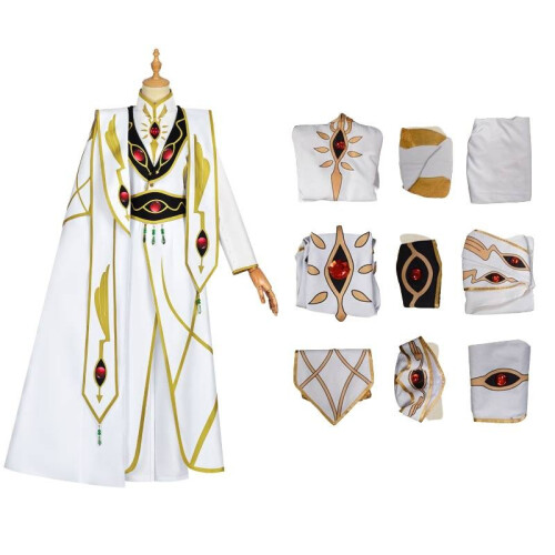 (White, M) Geass Code Lelouch Of The Re Cosplay Royal Dress Game Anime ...