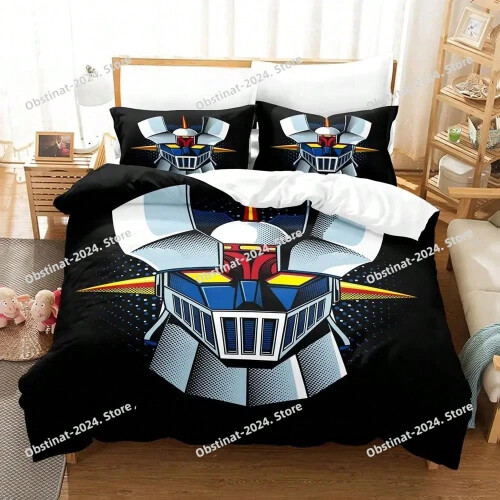 (6, EU Single 135x200cm) 2025 Mazinger Z Bedding Set Single Twin Full ...