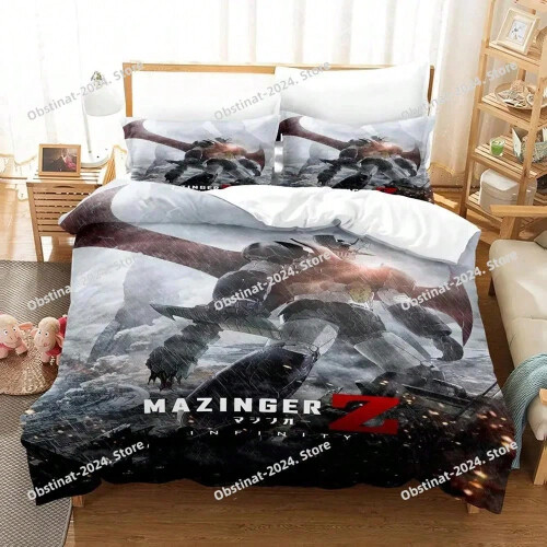 (2, EU Double 200x200cm) 2025 Mazinger Z Bedding Set Single Twin Full ...