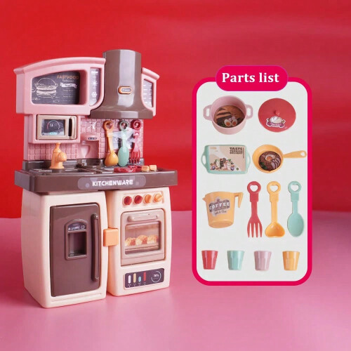 (SY-2088-1 Red) 2in1 Mini Kitchen Toy Cooking Accessories Counter Set ...