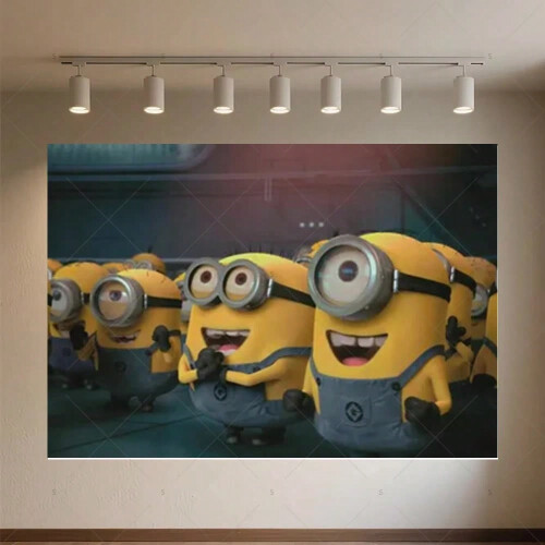 (sk-5-16, 120x90cm) Minions Theme Anime Children Birthday Party Booth ...