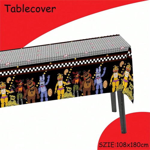 (Tablecloth 1Pcs, 12INCH) FNAF Five Nights Freddyed Birthday Party ...