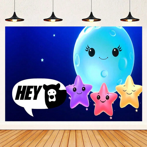 (JX026-4, 120x80cm) Hey Bear Sensory Background Happy Birthday Baby ...