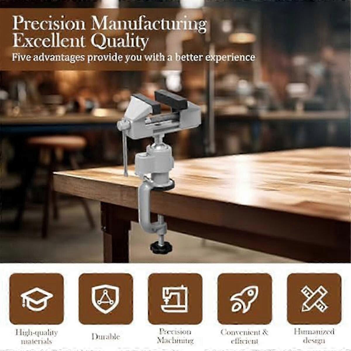 Étau de table rotatif à 360, 2 pièces, portable, idéal pour l'artisanat ...