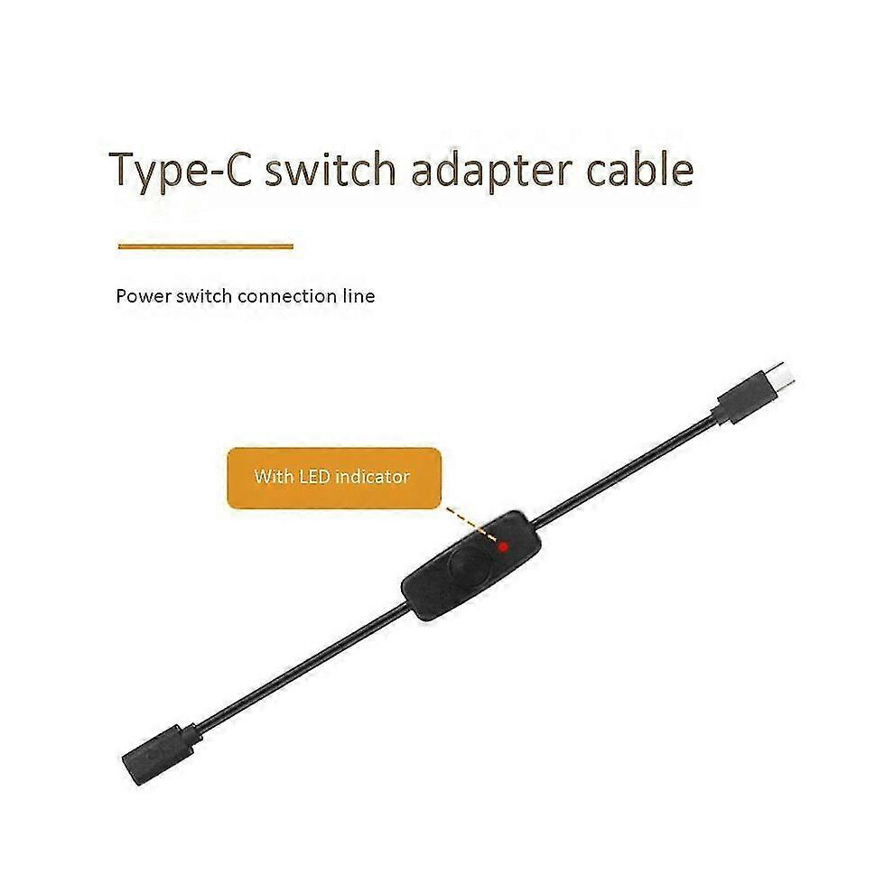 Power Switch USB Type C with Indicator Light Male to Female USB-C ...