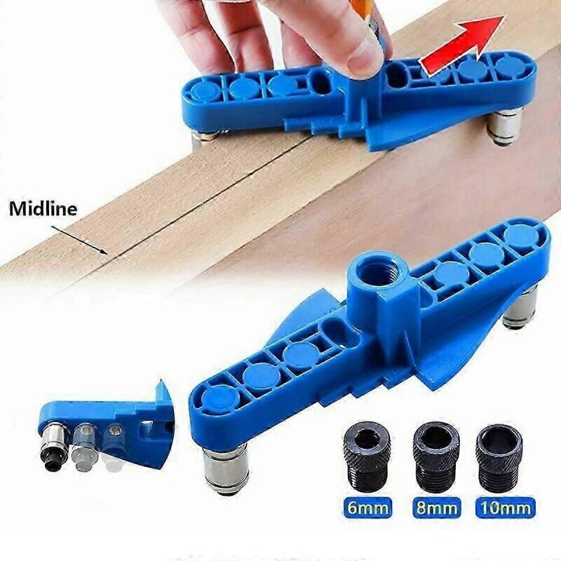 Quick Drilling Guide for Wide Applications, Multi-Function Dowel Jig Combining Center Scriber ...