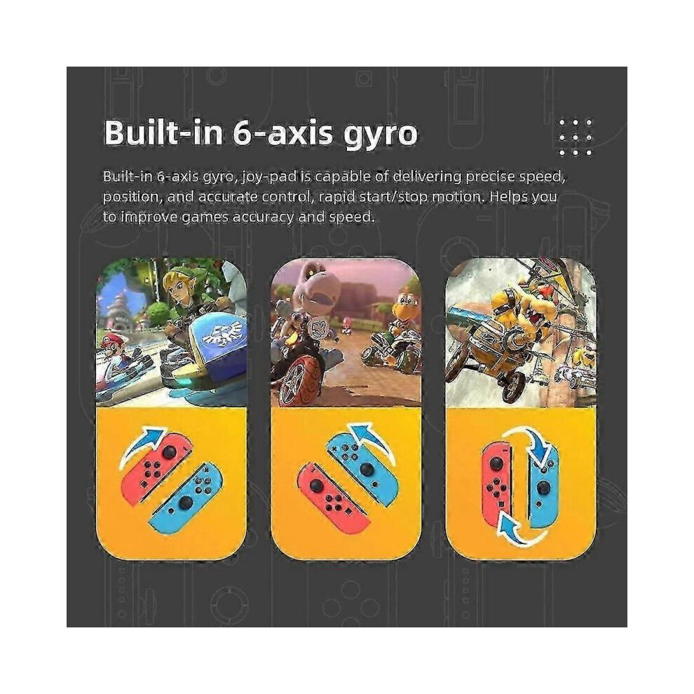 (WHITE) Joycon Wireless Controller For Nintendo Switch,Support Wake-up ...