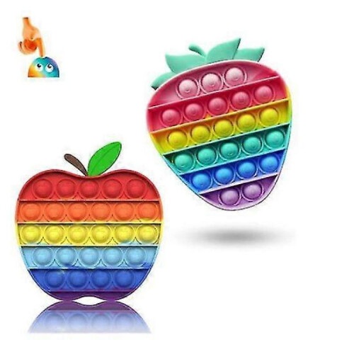 Apple Strawberry Pop It Fidget Toys Pop It Popit Game Popite Anti ...
