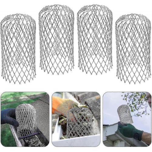 4 Pack Aluminum Gutter Guards Expandable Filter Strainer Metal Gutter ...