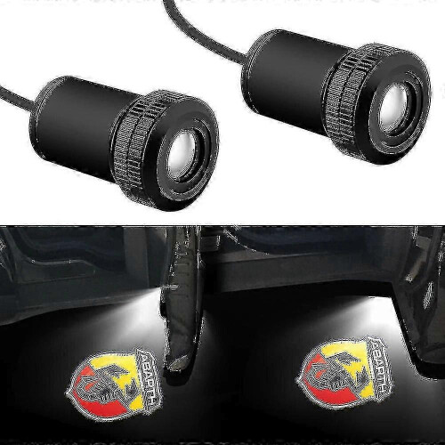 2 pezzi di luce proiettore logo portiera auto per Fiat 500 Punto Abarth ...