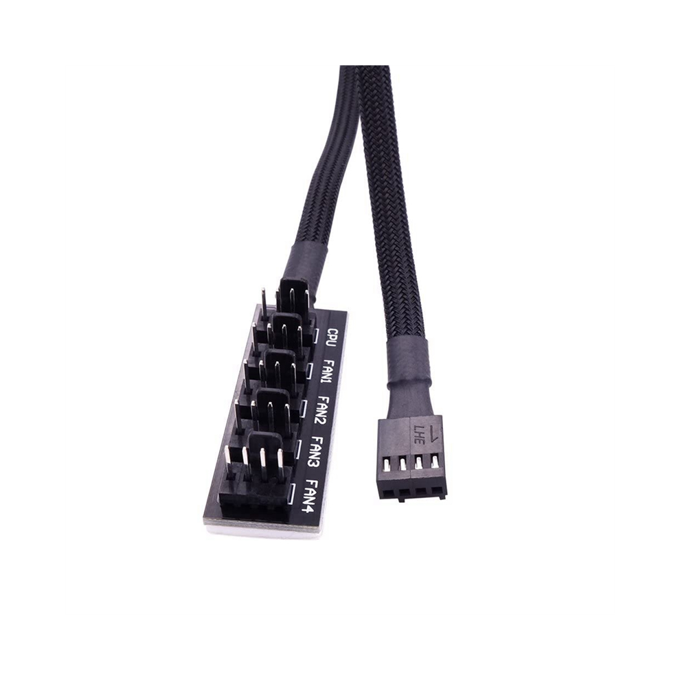 peças PWM Fan Hub, PC CPU Cooling 4 PIN/3 PIN Power Cable Hub Splitter ...