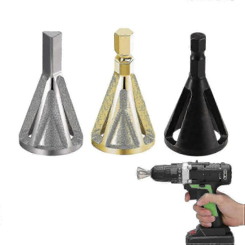 External Deburring Chamfer Tool Set, 3 Pcs for Drill Bits, Hexa and Triangular Chamfer Tool for ...