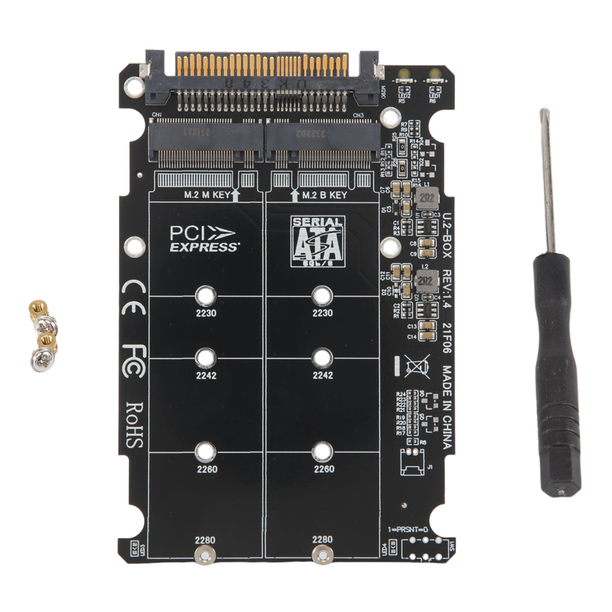 2 in 1 M.2 NVMe SATA U2PCB M.2 NVME SSD Key M Key B SSD to U.2 on OnBuy