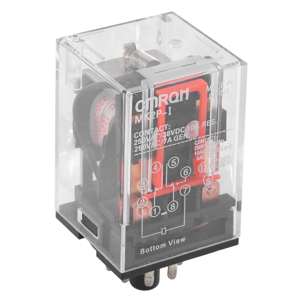 Relé de potencia de bobina de CA 220 V/230 V, PCB, 8 pines, DPDT, 2 NA, 2 NC, MK2P-1 on OnBuy