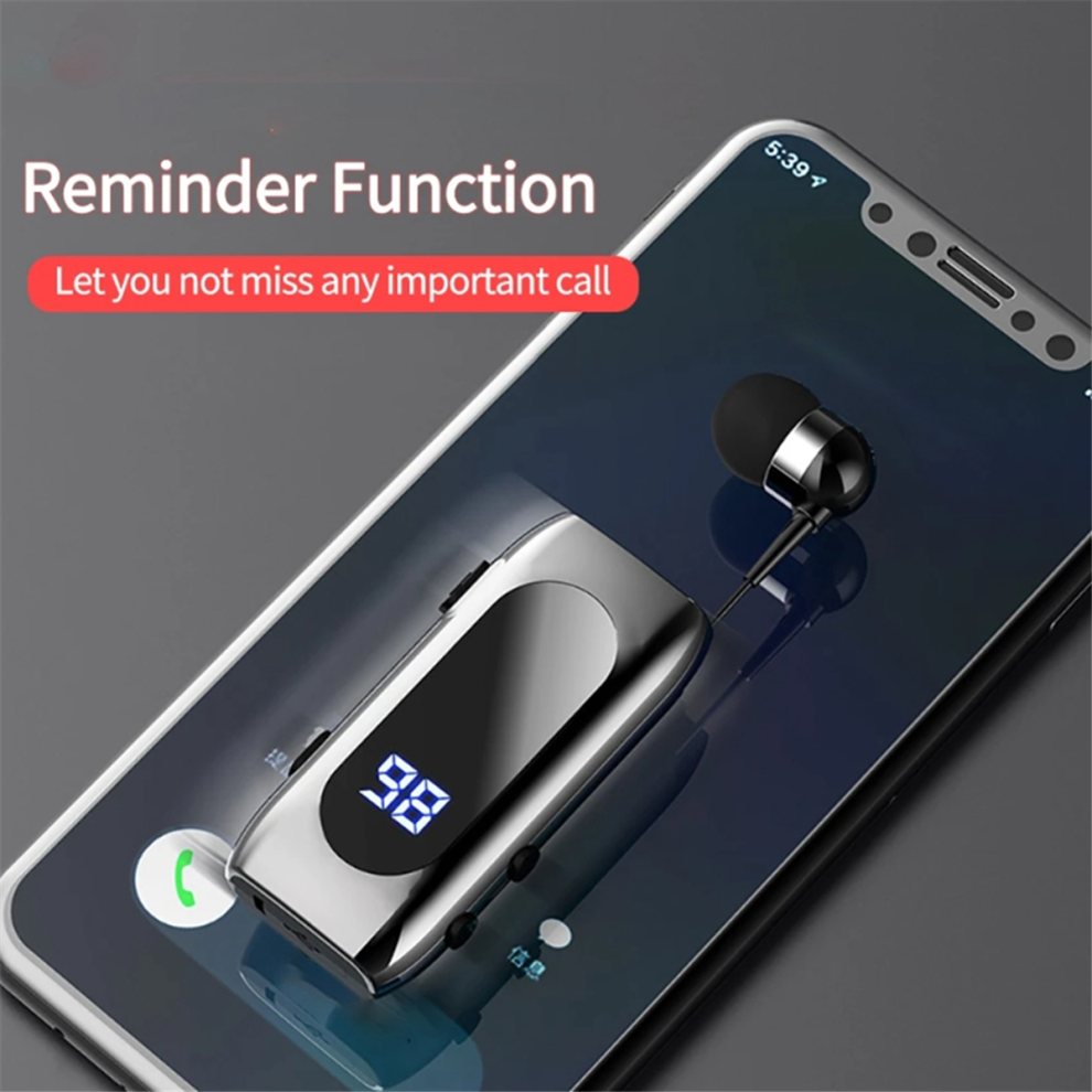 Casque Bluetooth rétractable K55 Lavalier BT5.2 avec rappel d'appel ...