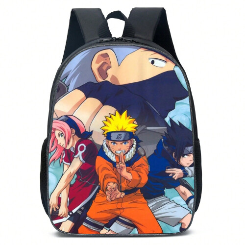 (1) Large Capacity Lightweight Naruto Sasuke Anime Backpack for Boys ...