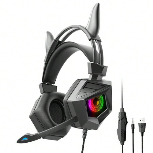 (Version 5) E-sport Wired Headphone Cool Eagle Eye Design LED Breathing ...