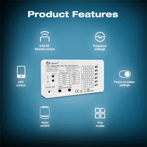 Zigbee 3.0 DC5-24V Mini 5-in-1-Controller für TV-Hintergrundbeleuchtung on OnBuy