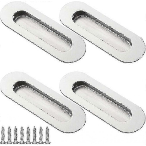 4 Pieces Sliding Door Handles Oval Recessed Handle Shell Handle ...