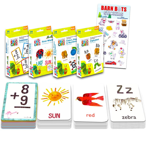 World of Eric Carle Flash Cards Bundle ~ ABC Numbers Colors Shapes and ...