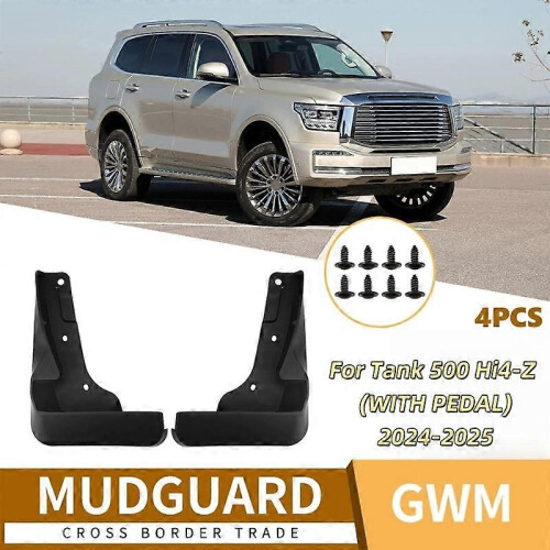 2 guardabarros delanteros compatibles con Great Wall Tank 500 2025 Hi4-Z, pedal de fijación ...